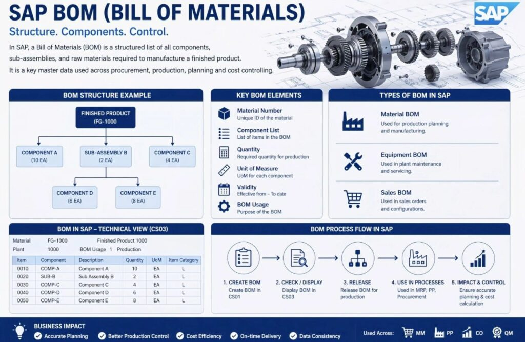 SAP Bill of Materials (BOM): Structure, Types, and Process Overview ...